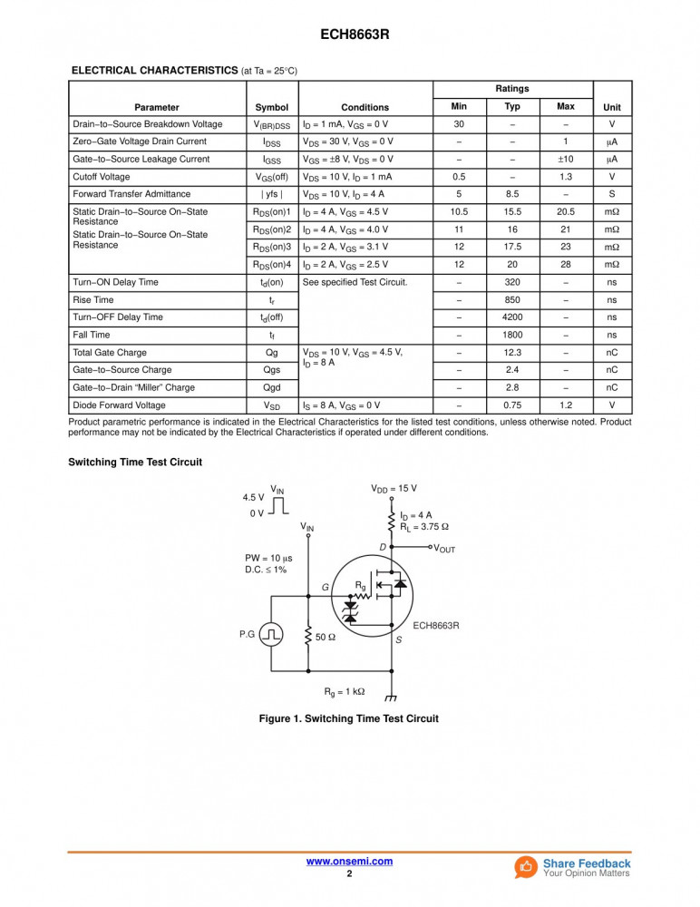 ECH8663R datasheet page 2