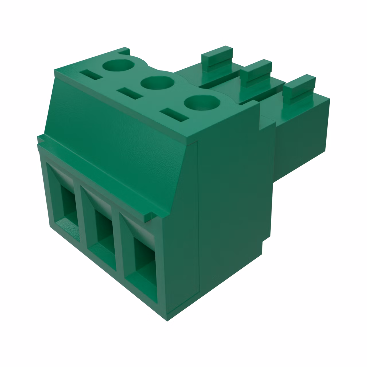 3.81mm Pitch Eurostyle Horizontal Plug, with Standard Imprinting, Green Housing, 3 Circuits for sale