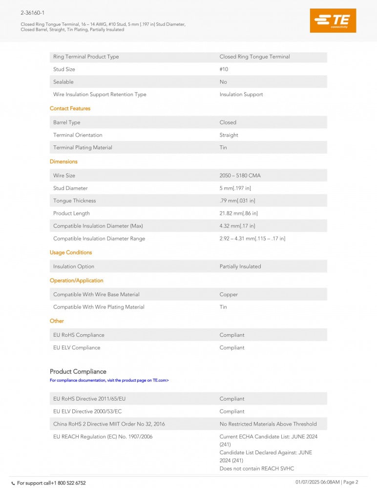 2-36160-1 technical document page 2