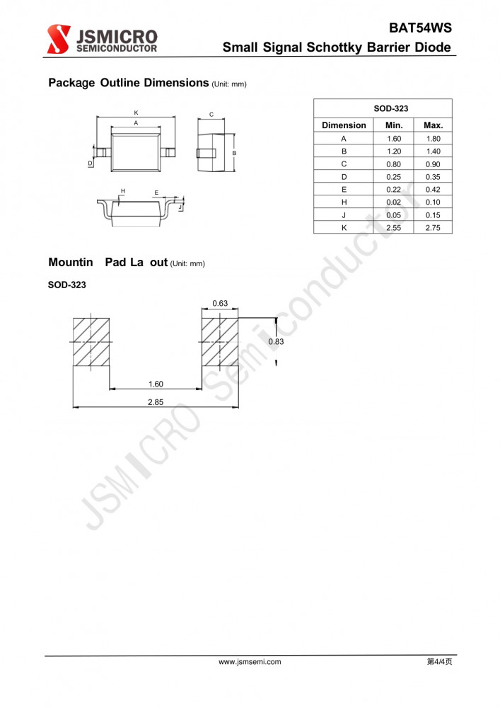 BAT54WS datasheet page 4