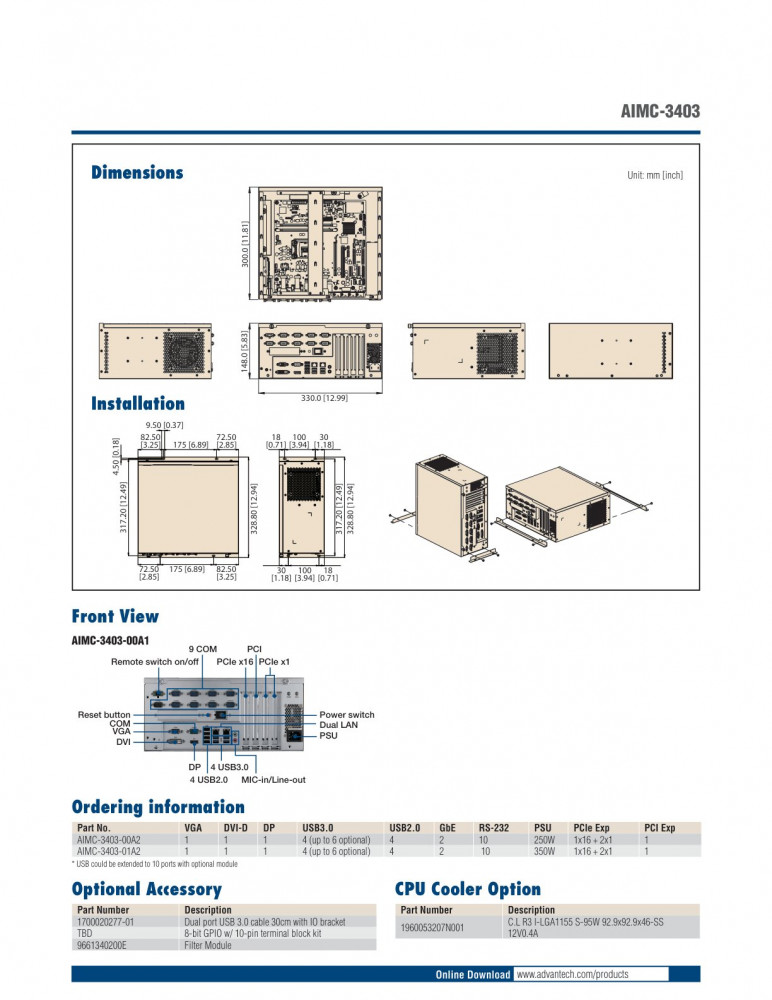 AIMC-3403 technical document page 2