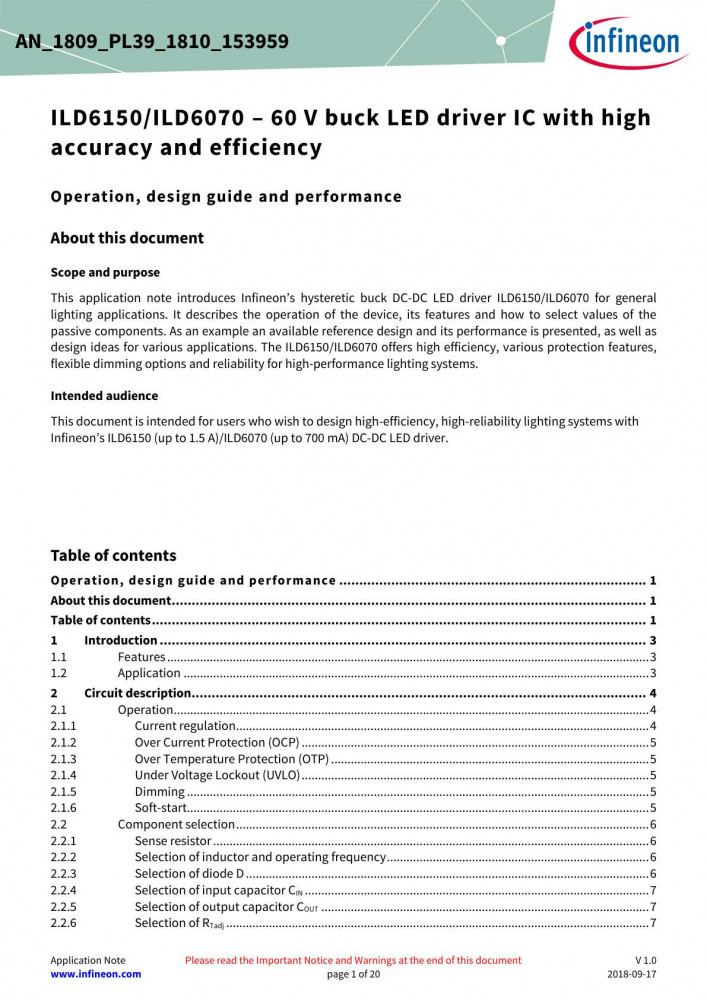 ILD6150 application note page 1