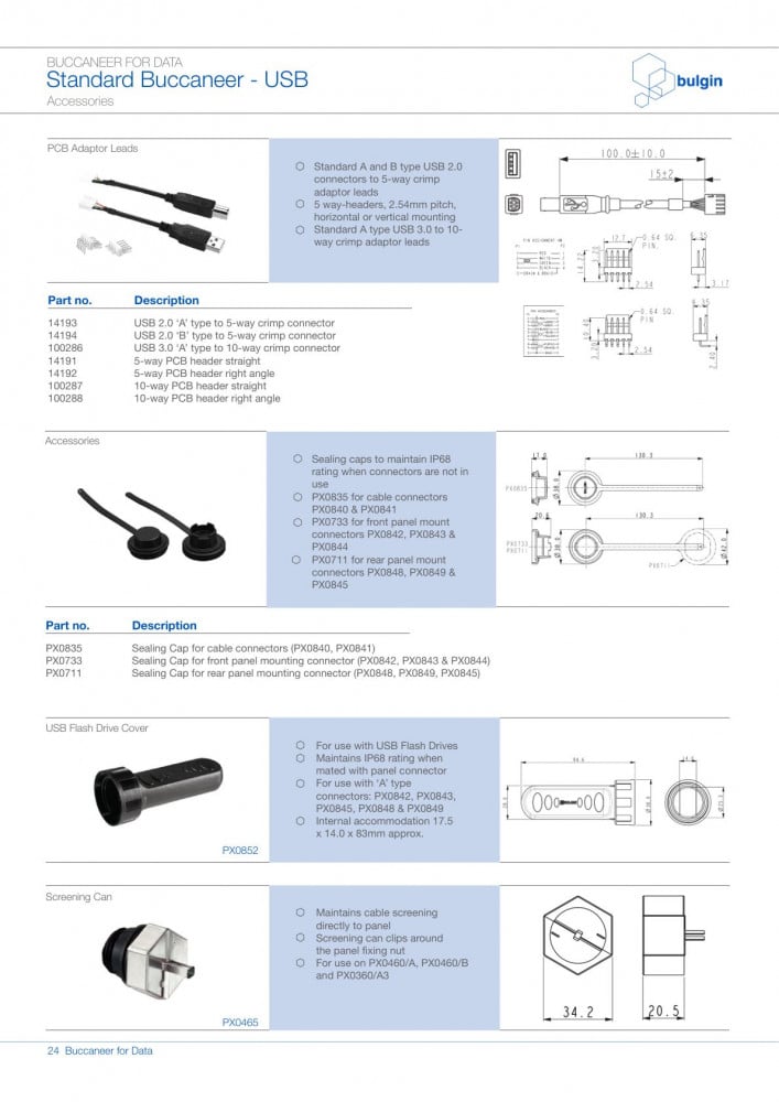 Bulgin product document page 6