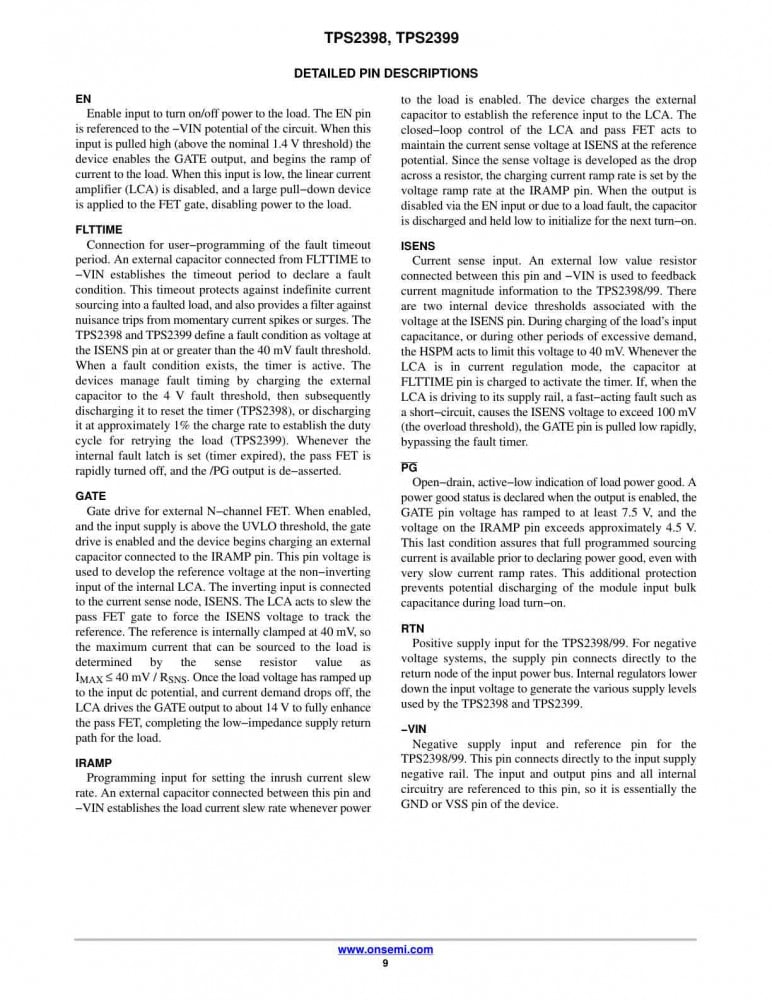 TPS2399DMT7G datasheet page 9