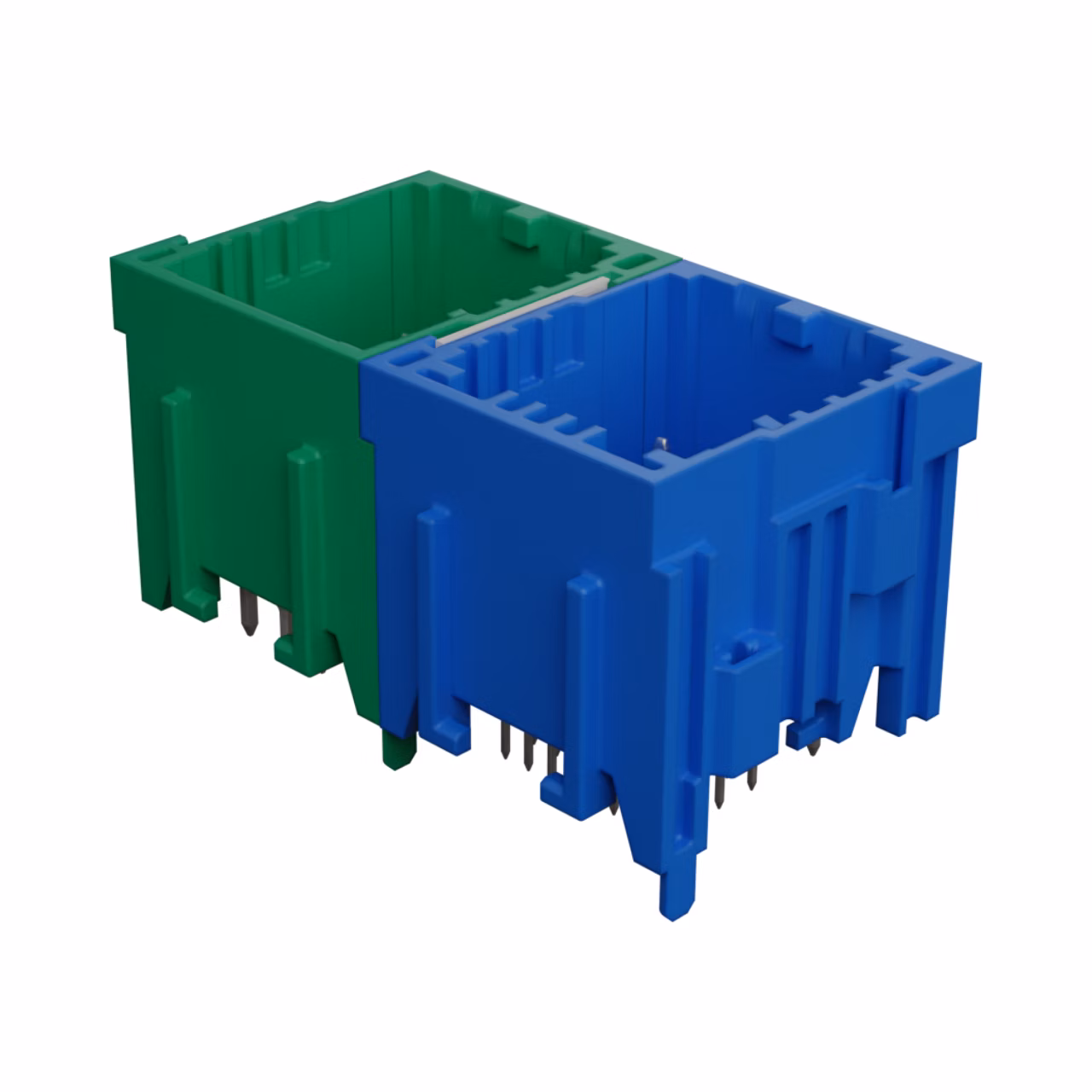 stAK50h 2 Bay Vertical Hybrid Header, 44 Circuits, Bay 1: 12 Circuit/Key 2/Green; Bay 2: 32 Circuit/Key 2/Blue; Tube for sale