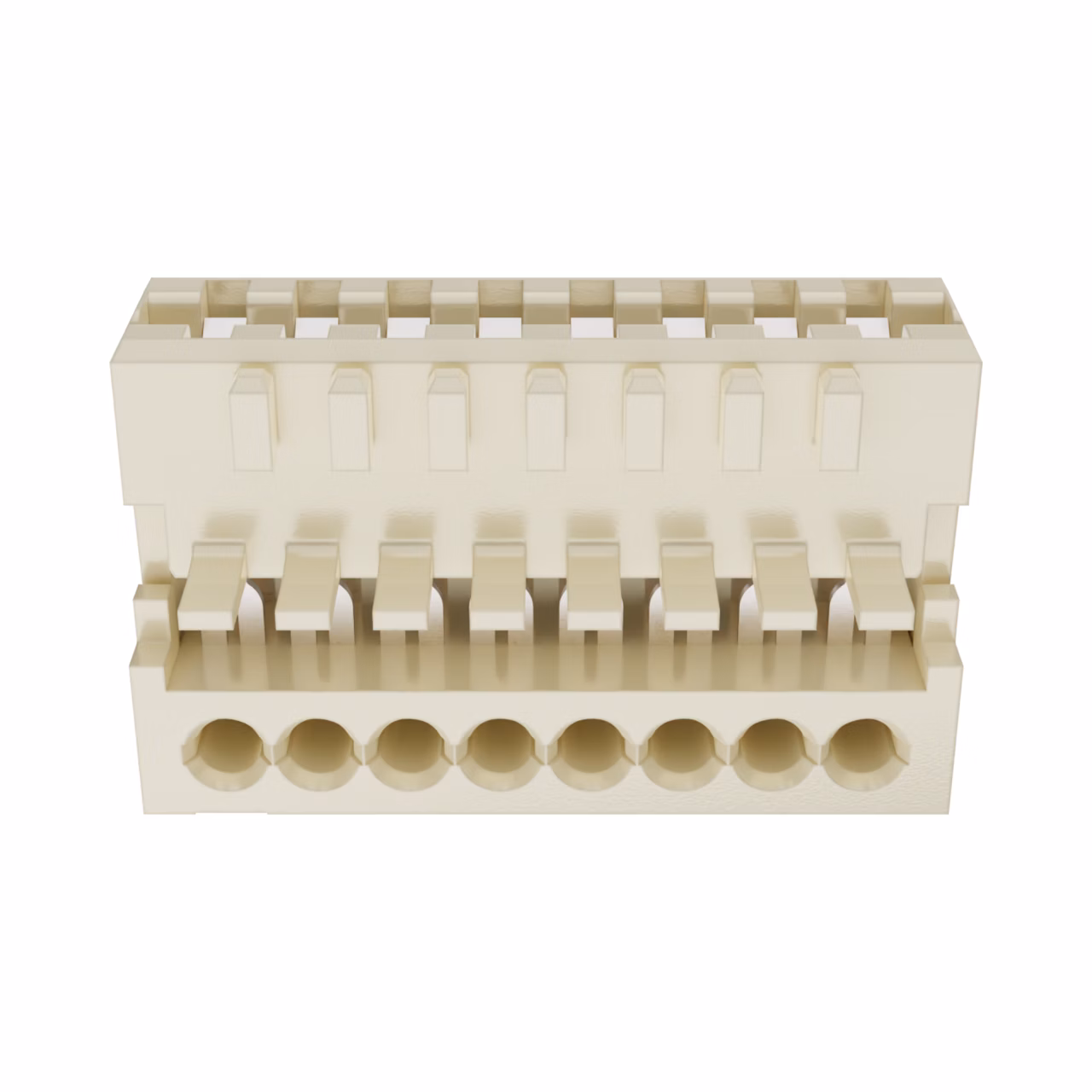 Appli-Mate RAST 2.5 Connector, 2.50mm Pitch, Female, 8 Circuits, Positions A and I Removed, Locking Pips, Slotted Endwalls, Tin Plating for sale