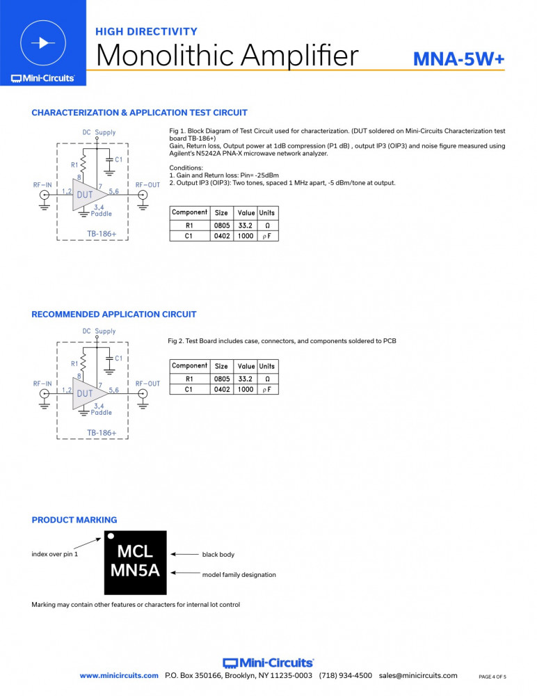 MNA-5W+ datasheet page 4