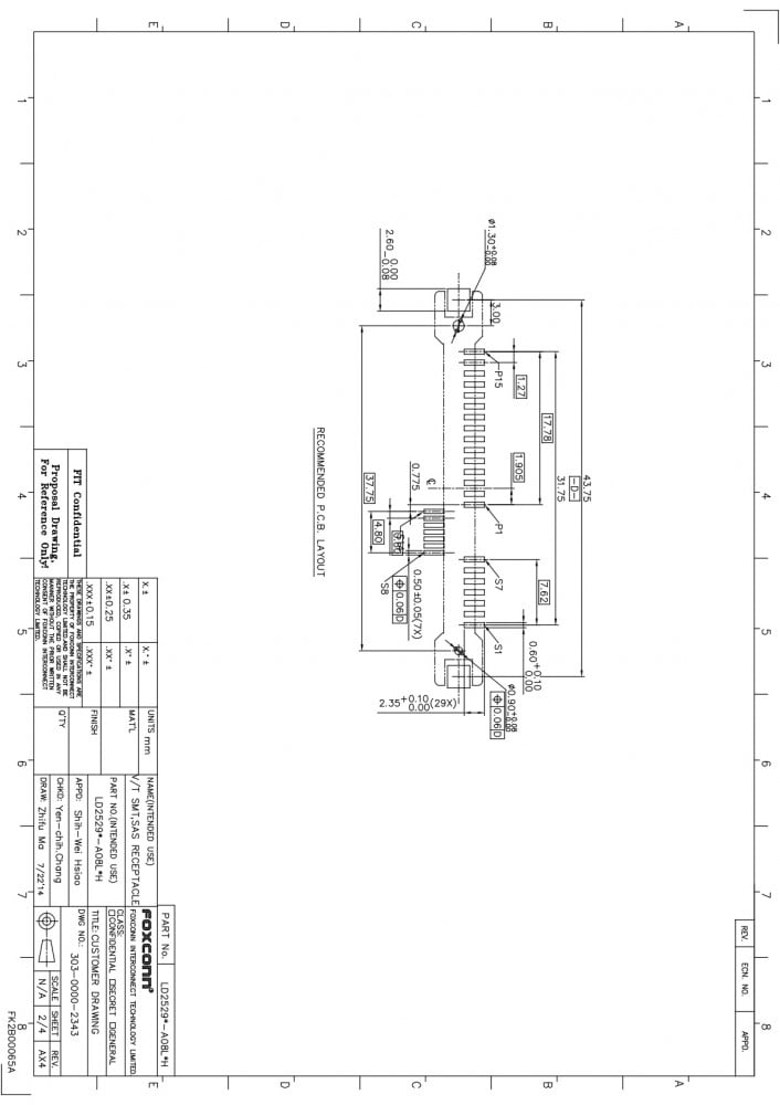 FOXCONN LD2529H-A08L6H technical document page 2