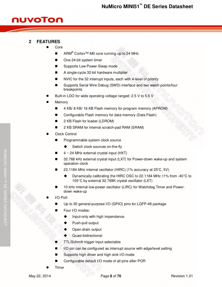 MINI52ZDE datasheet page 8