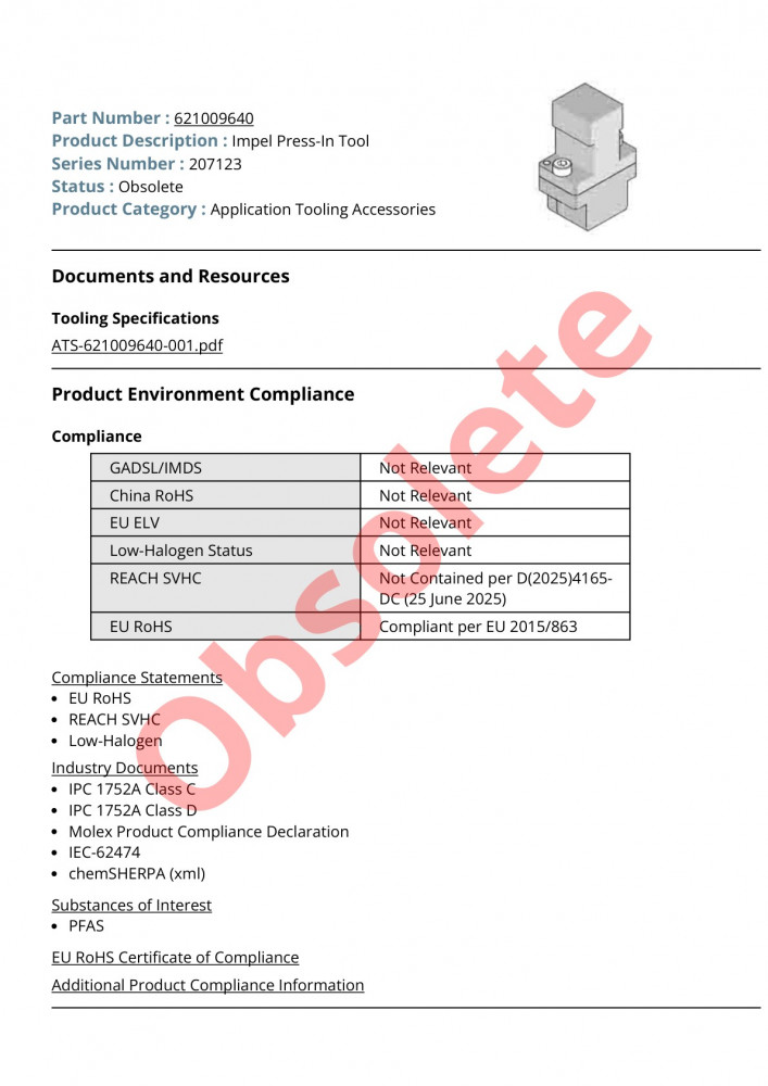 621009640 tooling document page 1