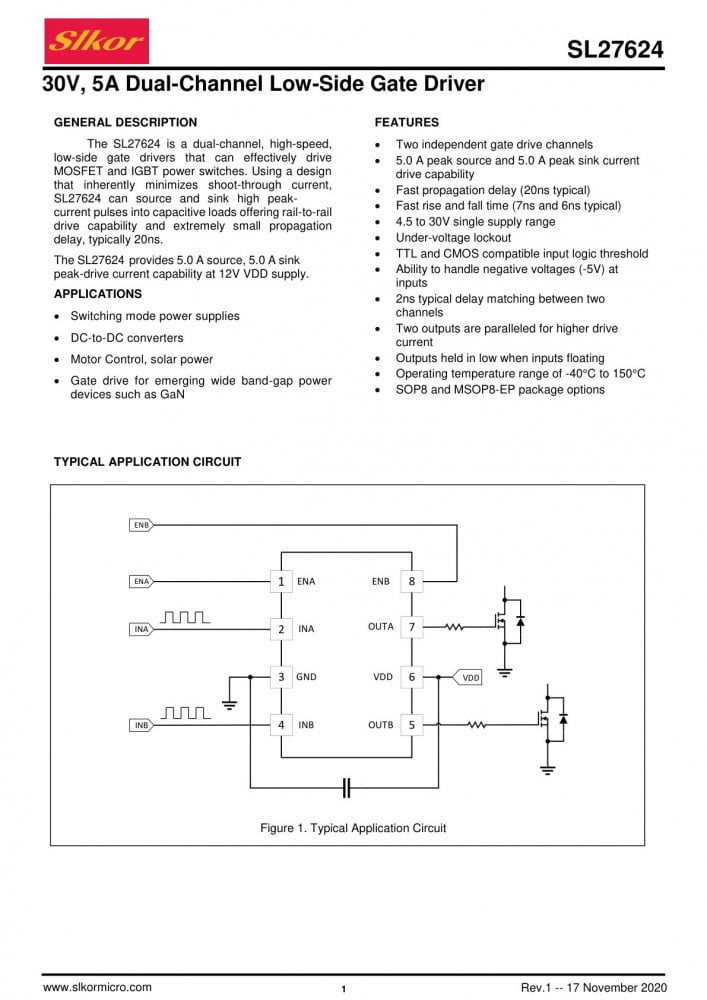 SL27624MS datasheet page 1