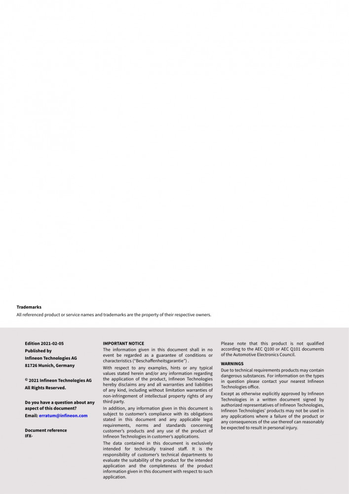 Infineon datasheet page 9