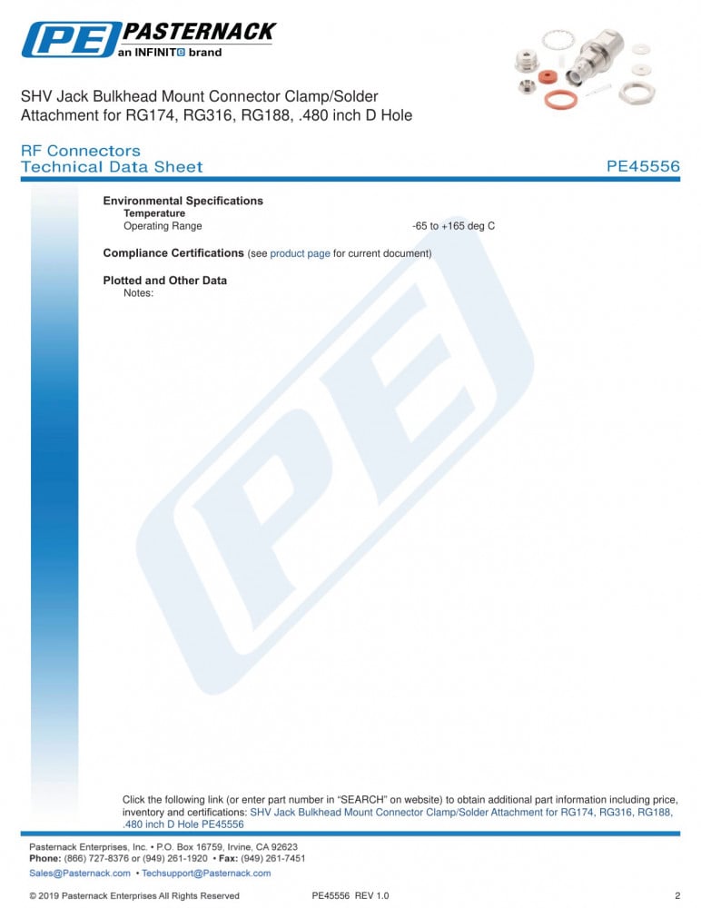 PE45556 technical datasheet page 2