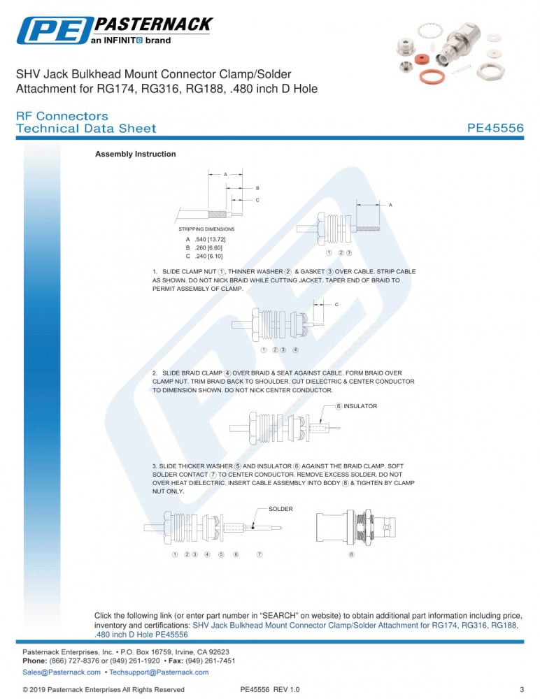 PE45556 technical datasheet page 3