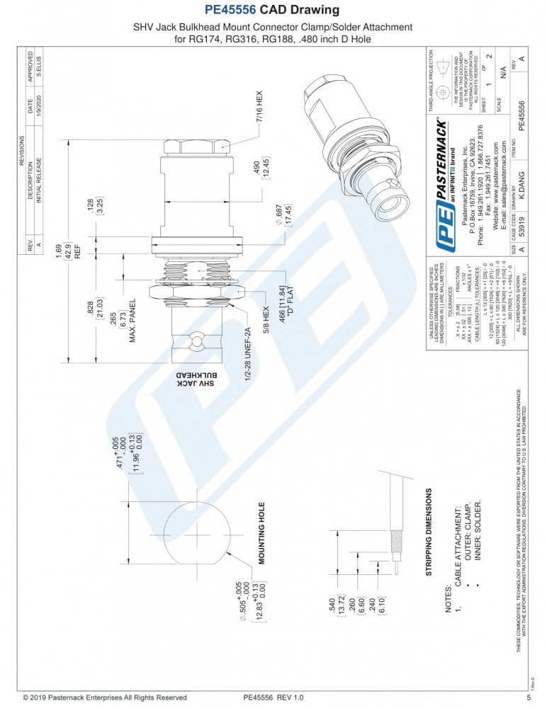 PE45556 technical datasheet page 5