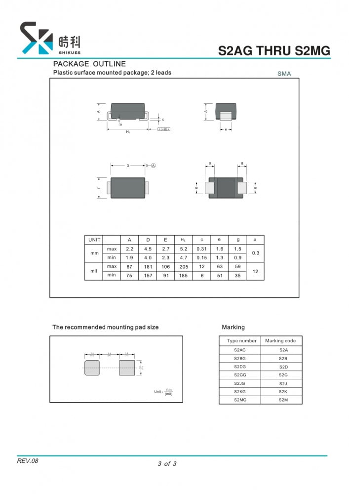 S2BG datasheet page 3
