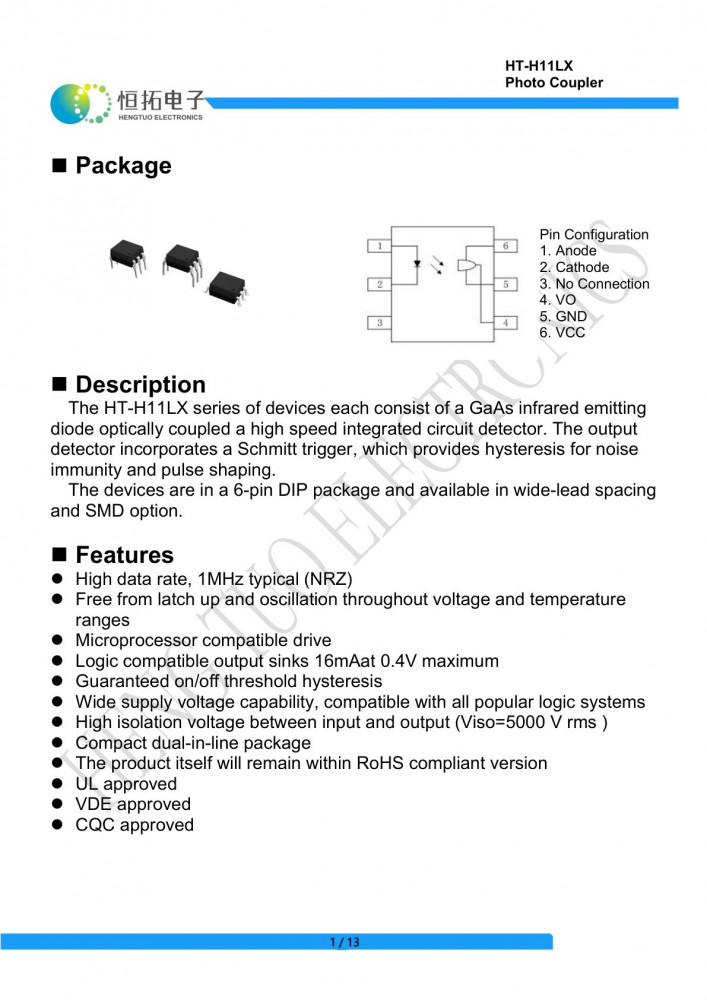 HT-H11LX datasheet page 2