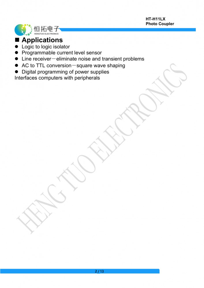 HT-H11LX datasheet page 3
