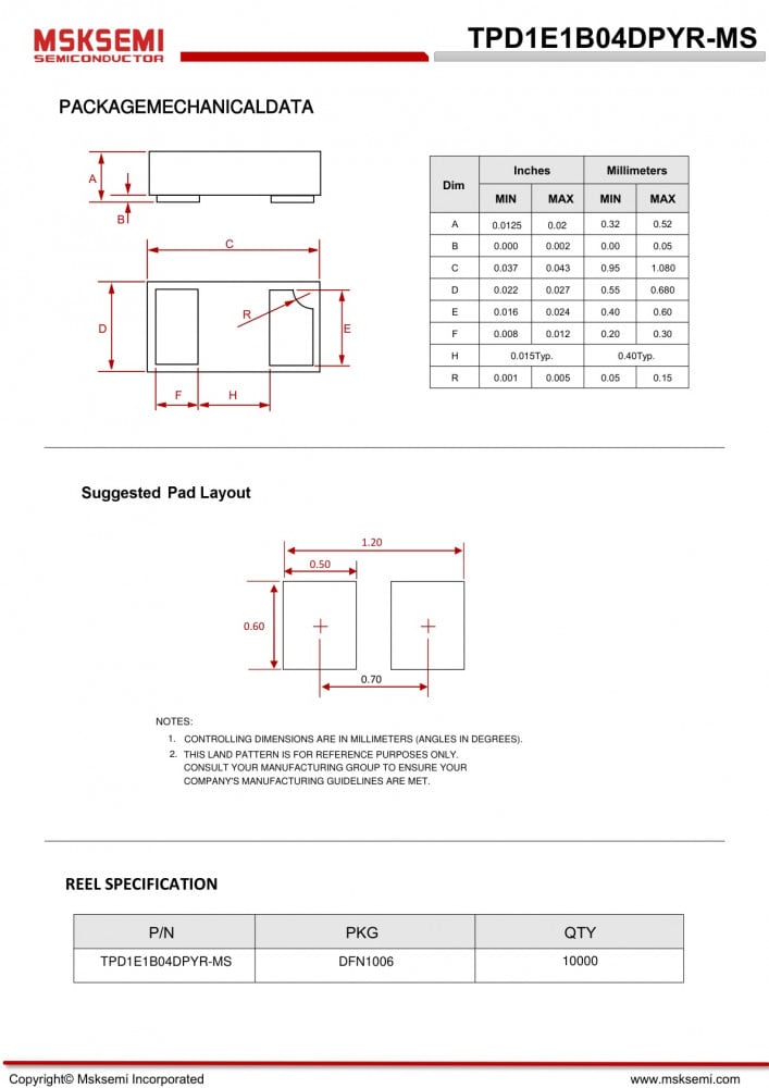 TPD1E1B04DPYR-MS datasheet page 6