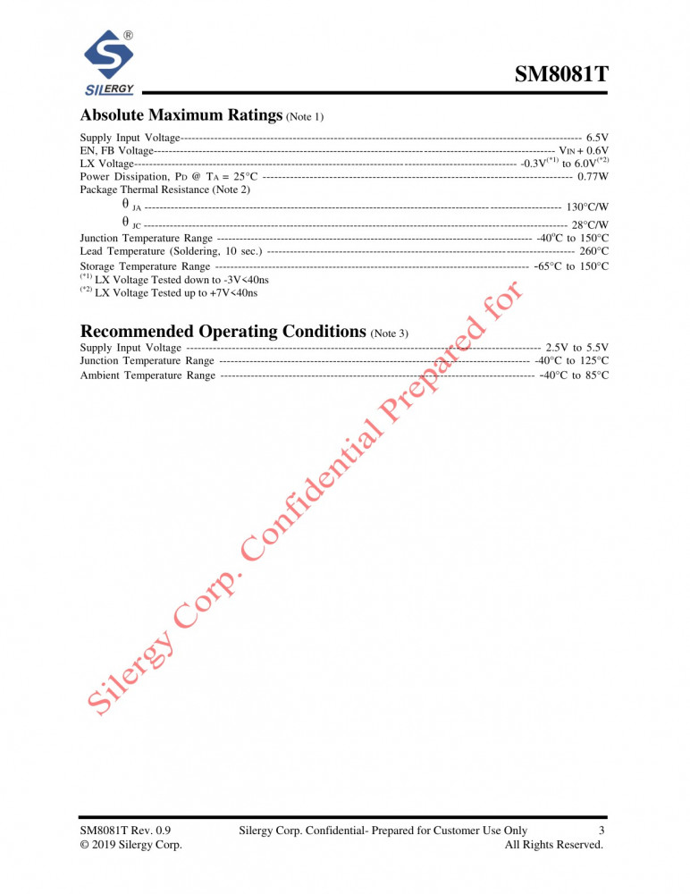 SM8081TAAC datasheet page 3