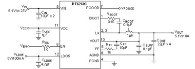 RT7266 - 3A, 18V, 700kHz ACOT® Synchronous Step-Down Converter