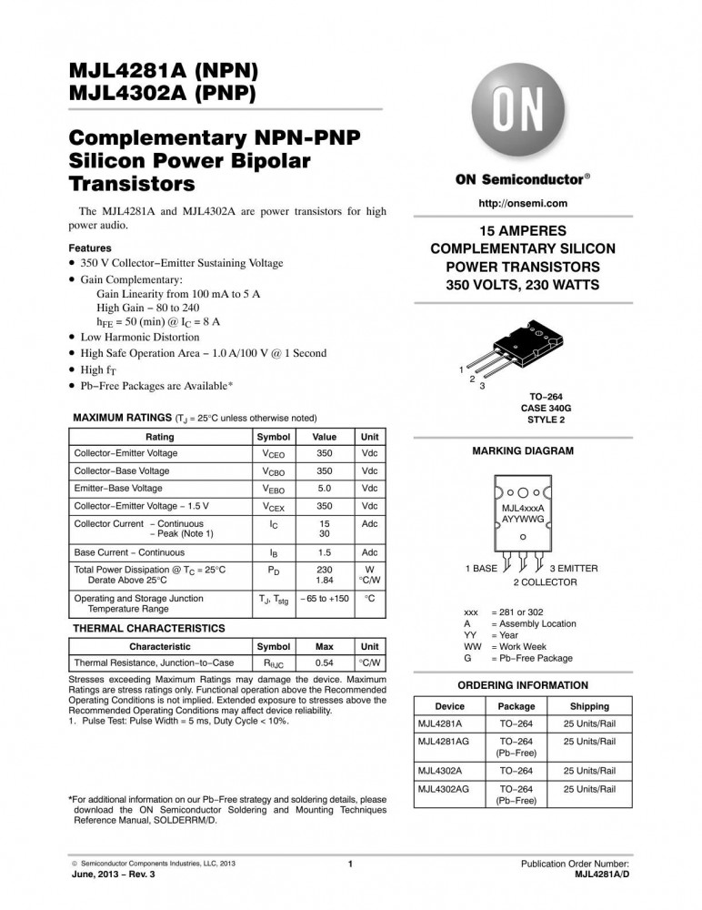 MJL4302A document page 1
