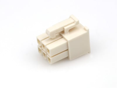 Mini-Fit Jr. Receptacle Housing, Dual Row, Nylon 6/6 UL 94V-2, 8 Circuits, Glow-Wire Capable, Black
