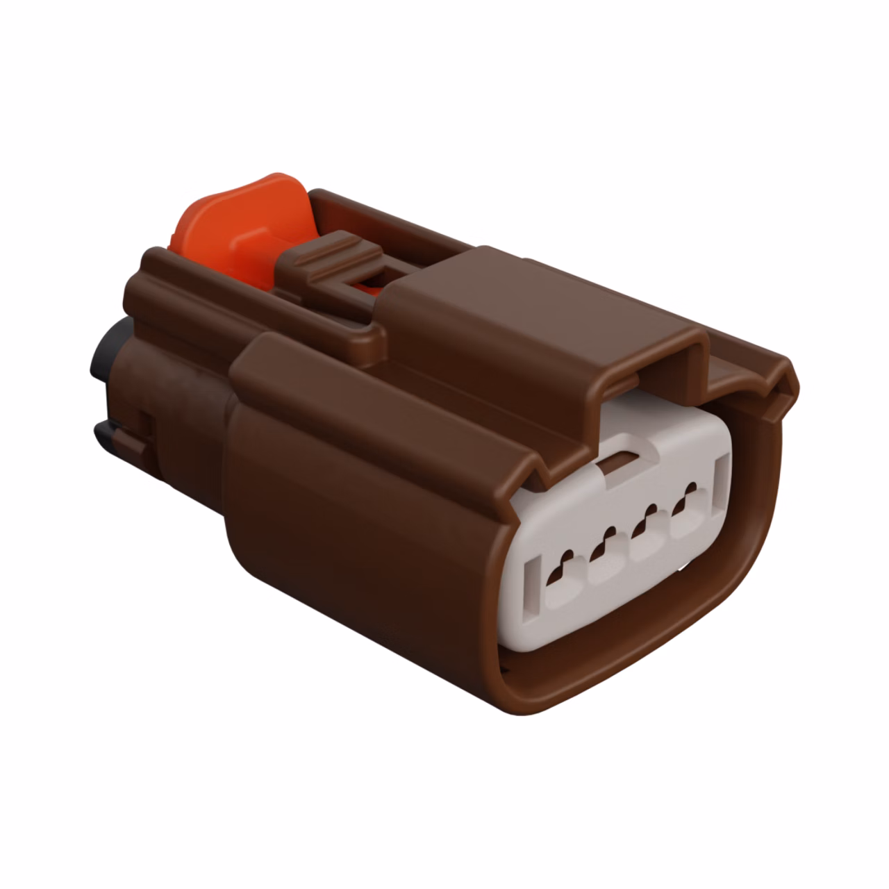 MX150 Mat-Sealed Female Connector Assembly, Single Row, 4 Circuits, Keying Option C, with Connector Position Assurance, Brown; For USCAR Compliance, Use Alternate Part Number: 334710464 for sale