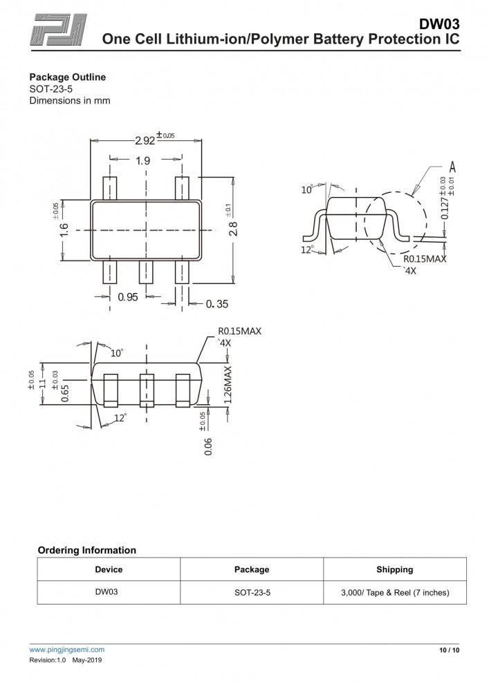 DW03 datasheet page 10