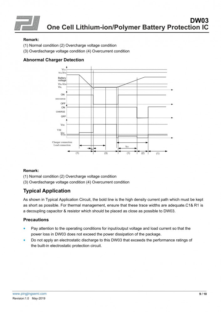 DW03 datasheet page 9