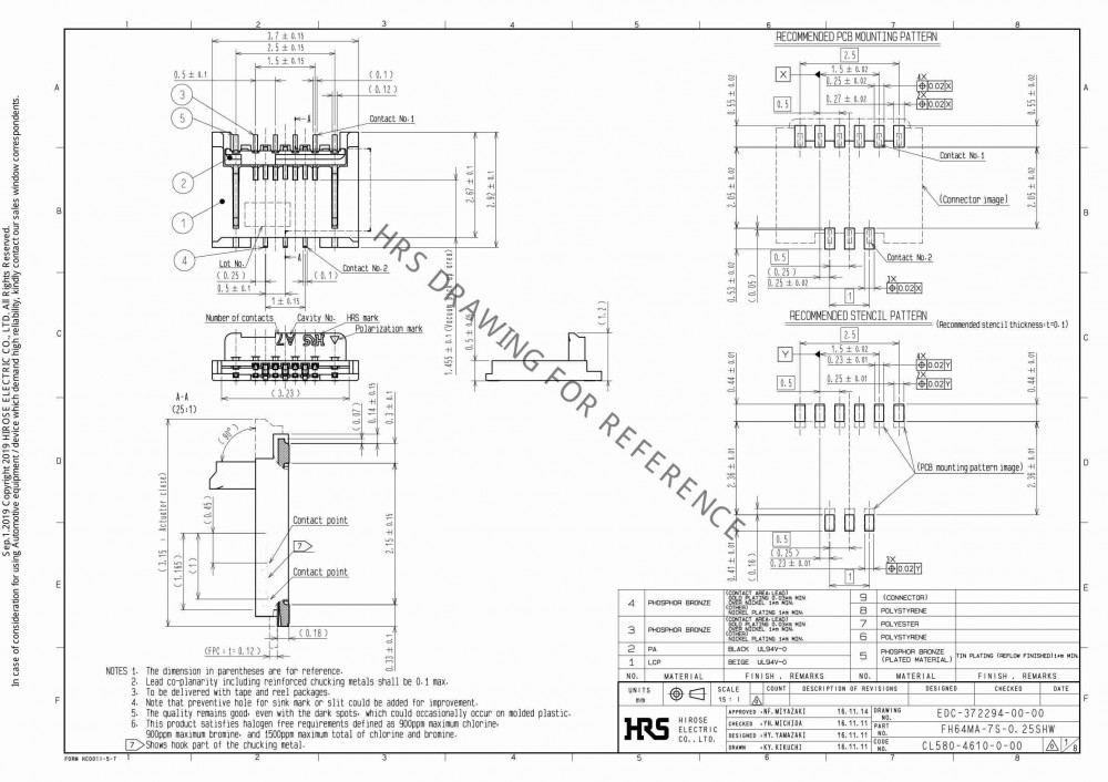 HRS FH64MA-7S-0.25SHW document page 1