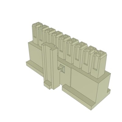 Samtec IPD1-08-S Rectangular Connector Housing