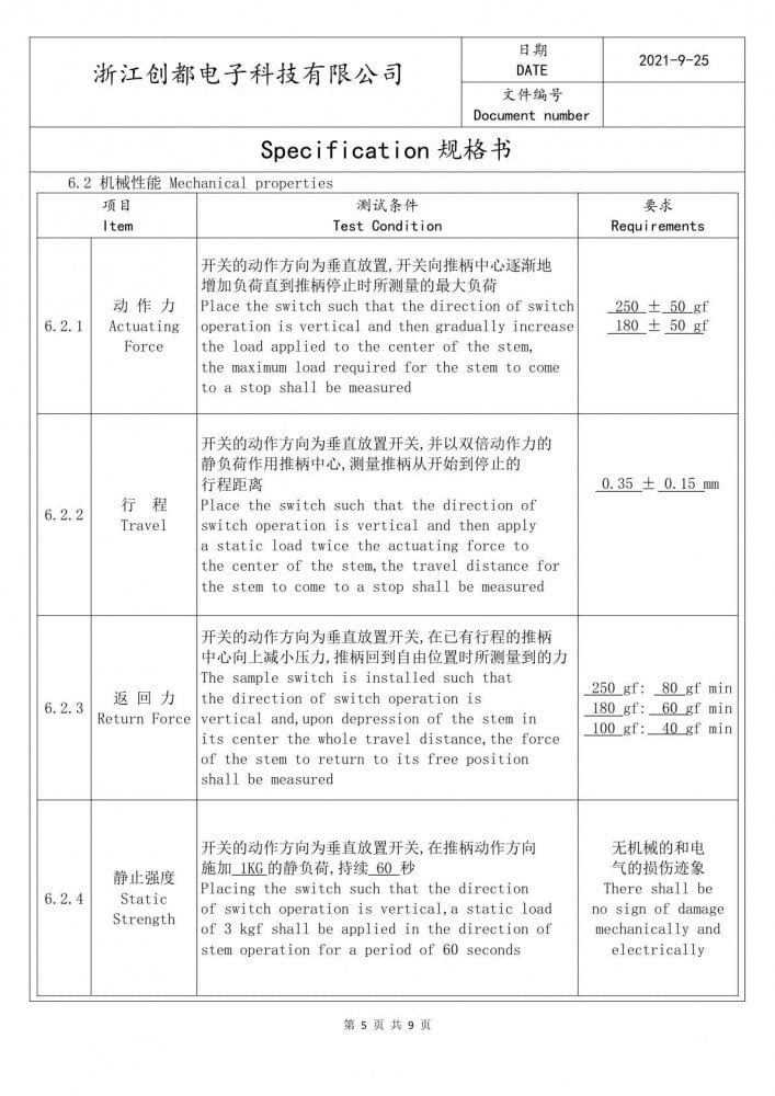 CAX TS1273DL-YG specification page 5