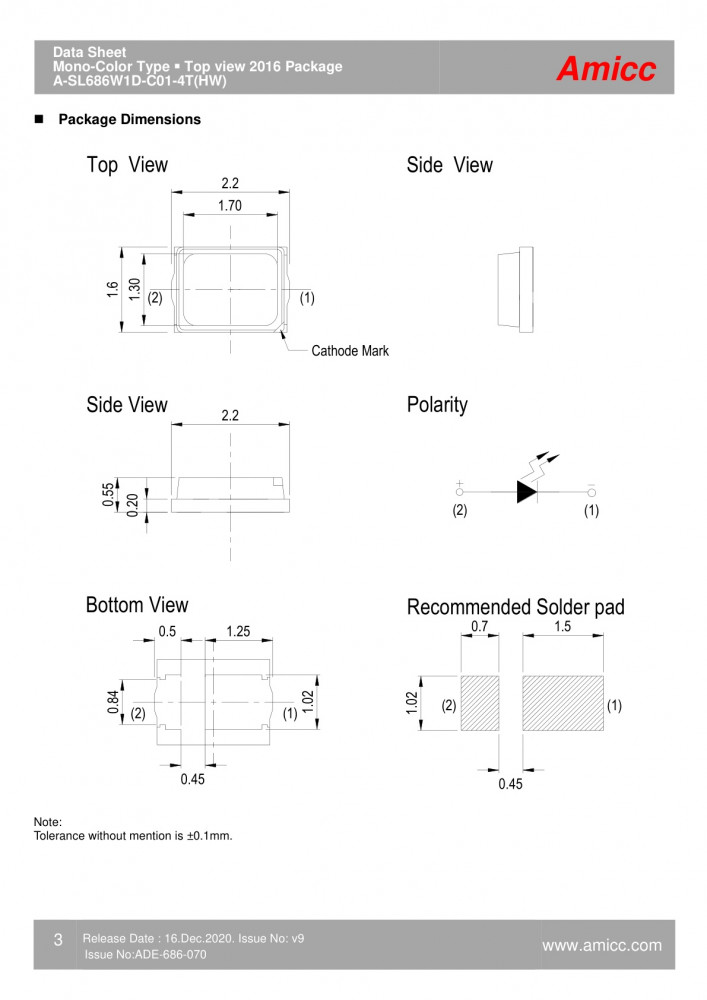 A-SL686W1D-C01-4T(HW) datasheet page 3