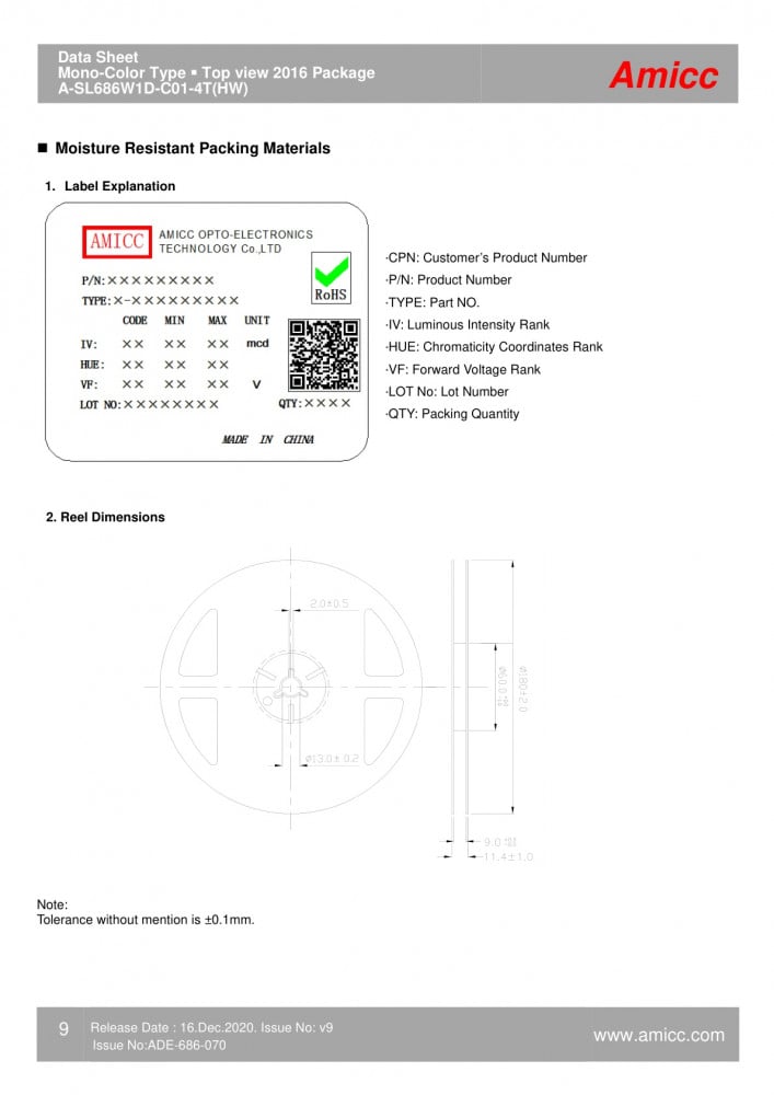A-SL686W1D-C01-4T(HW) datasheet page 9