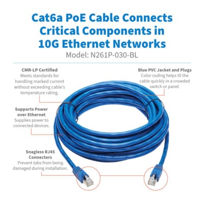 EATON N261P-030-BL Modular Ethernet Cable RJ45 for sale