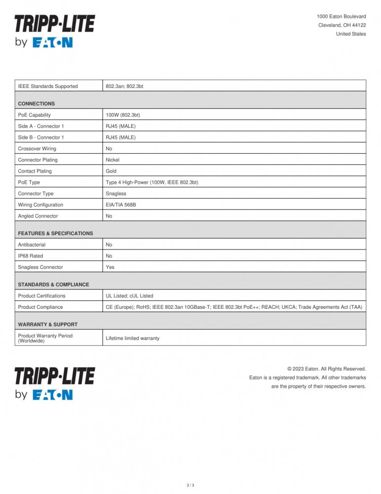 N261P-030-BL technical document page 3