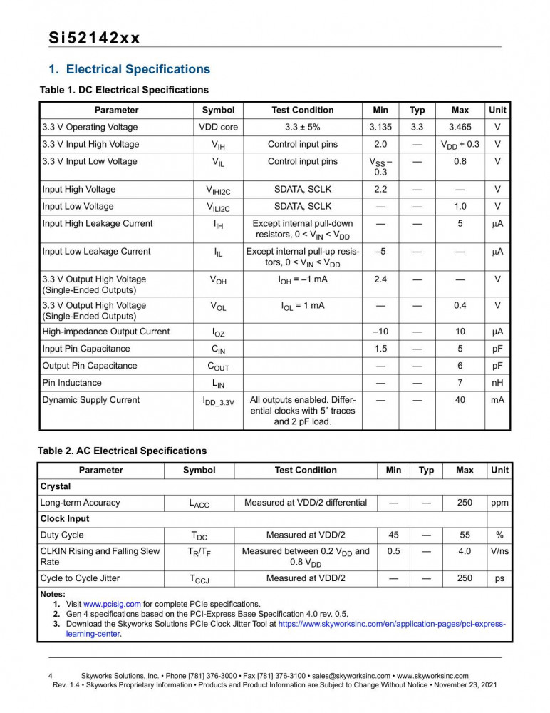 SI52142-A01AGMR technical document page 4