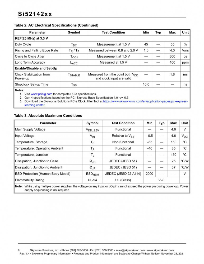 SI52142-A01AGMR technical document page 6