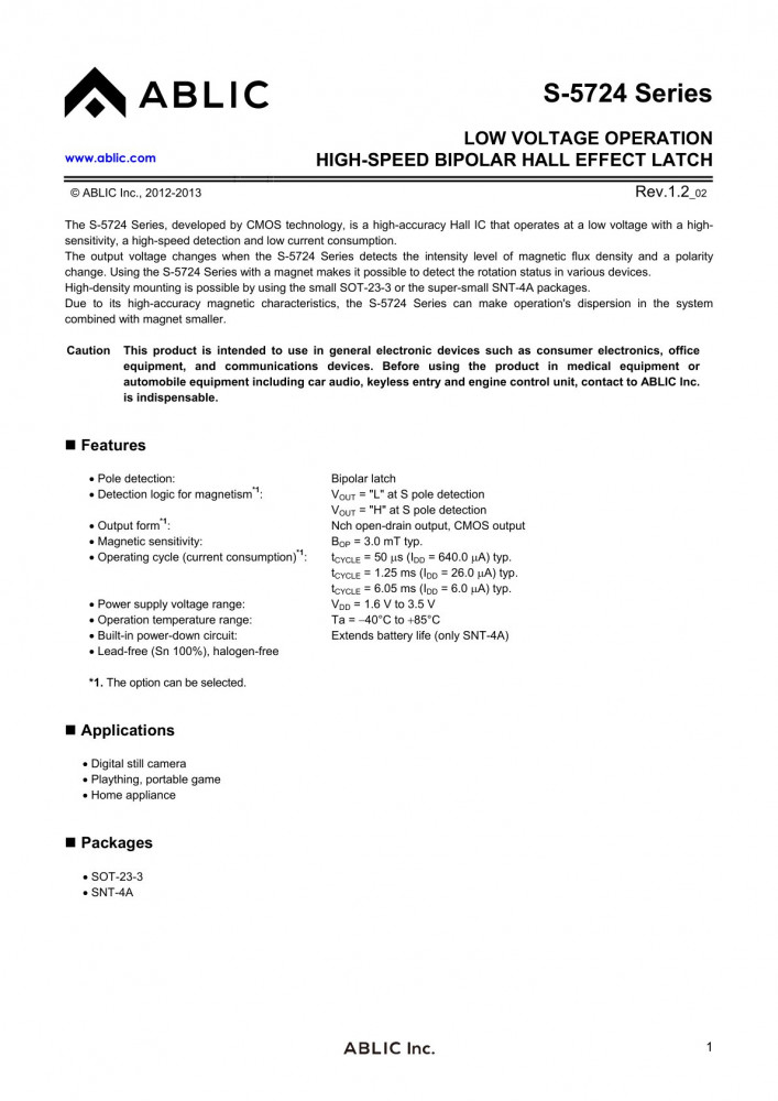 S-5724 technical document page 1