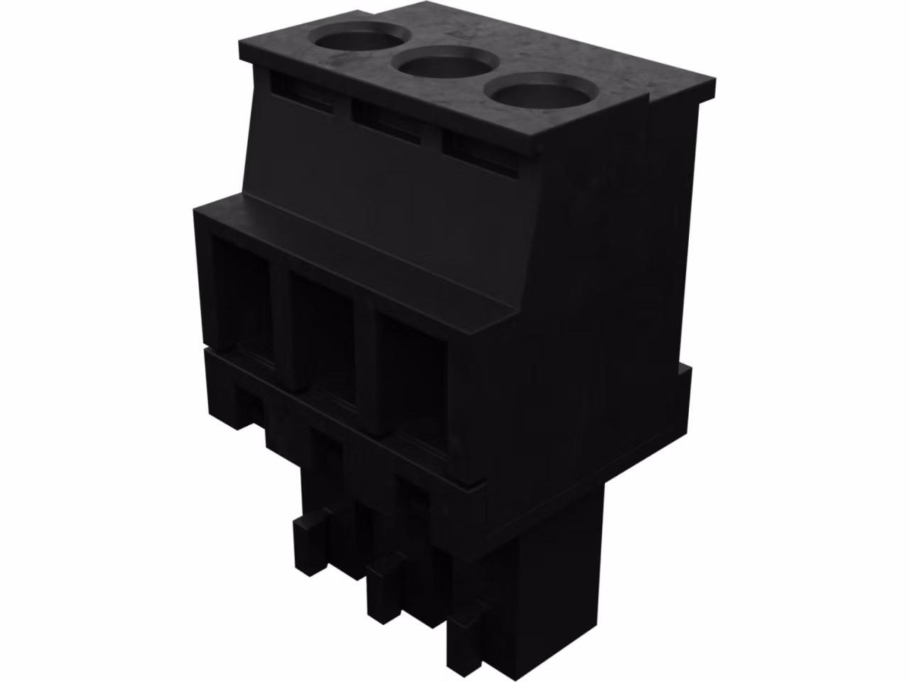 3.81mm Pitch Eurostyle Vertical Plug, Front Wire Entry, Gold (Au) Plated, Black, 3 Circuits for sale