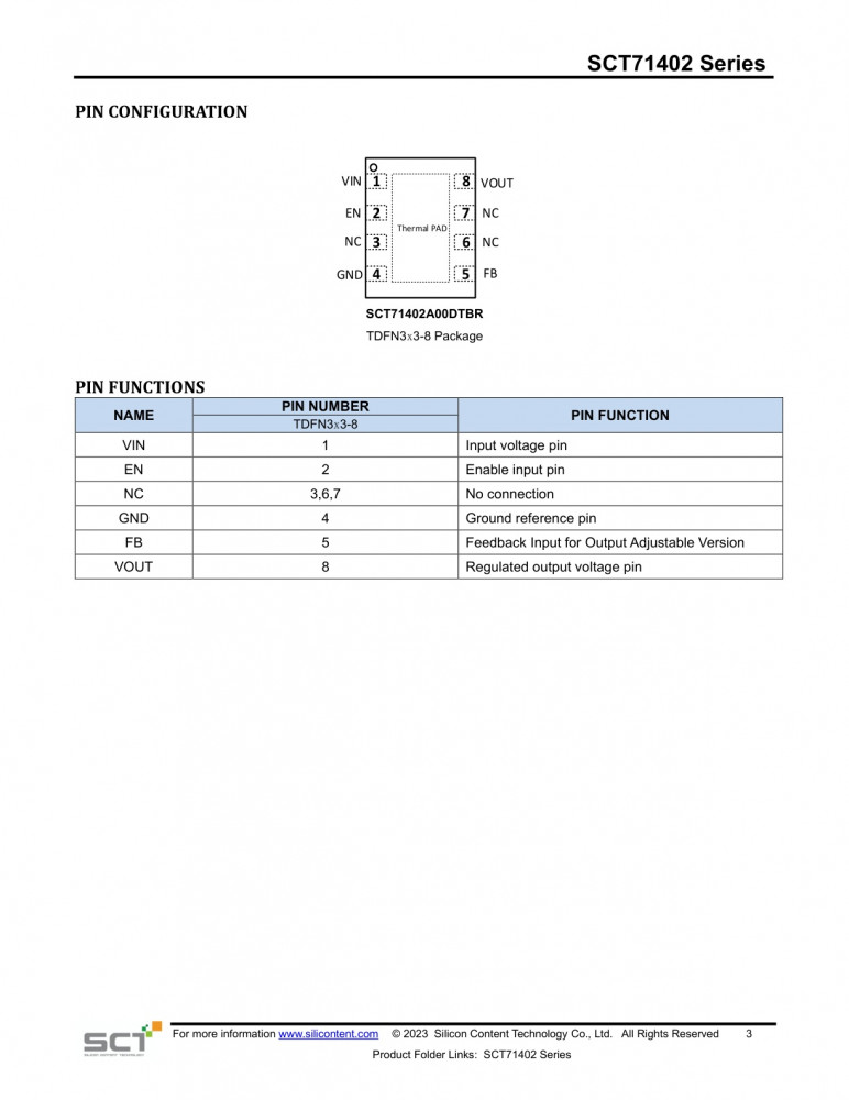 SCT71402 datasheet page 3