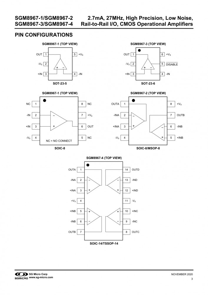 SGM8967 datasheet page 3