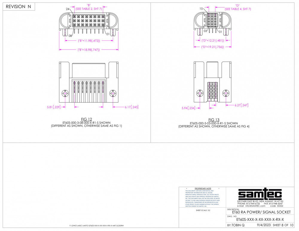 Samtec ET60 drawing page 8
