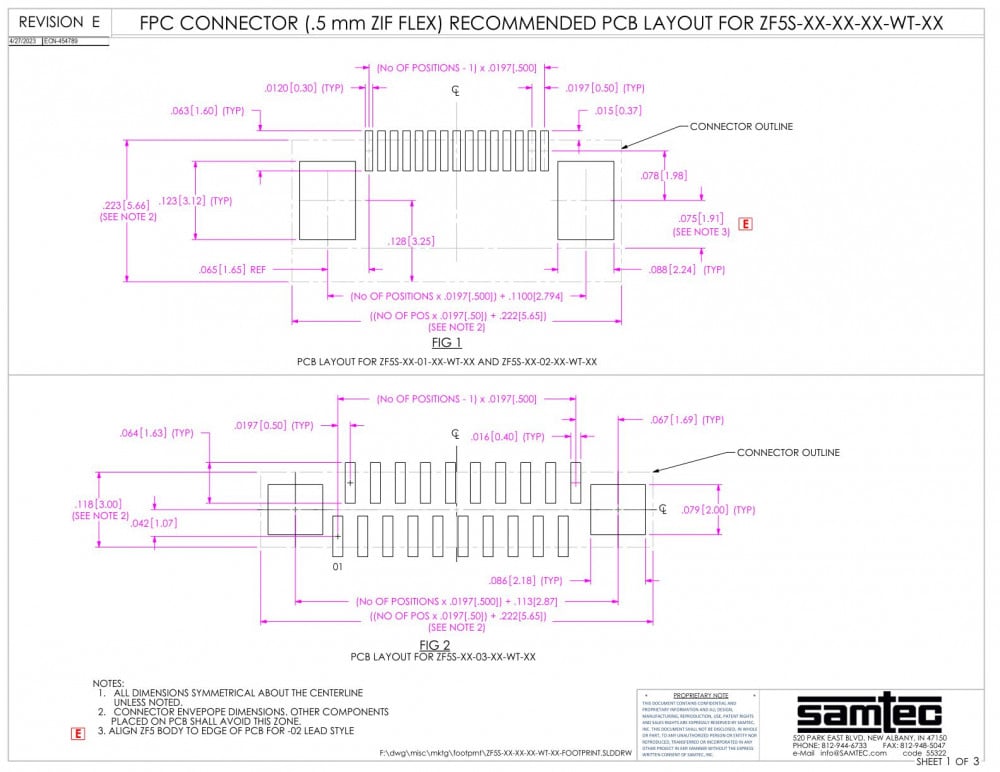 ZF5S PCB layout drawing