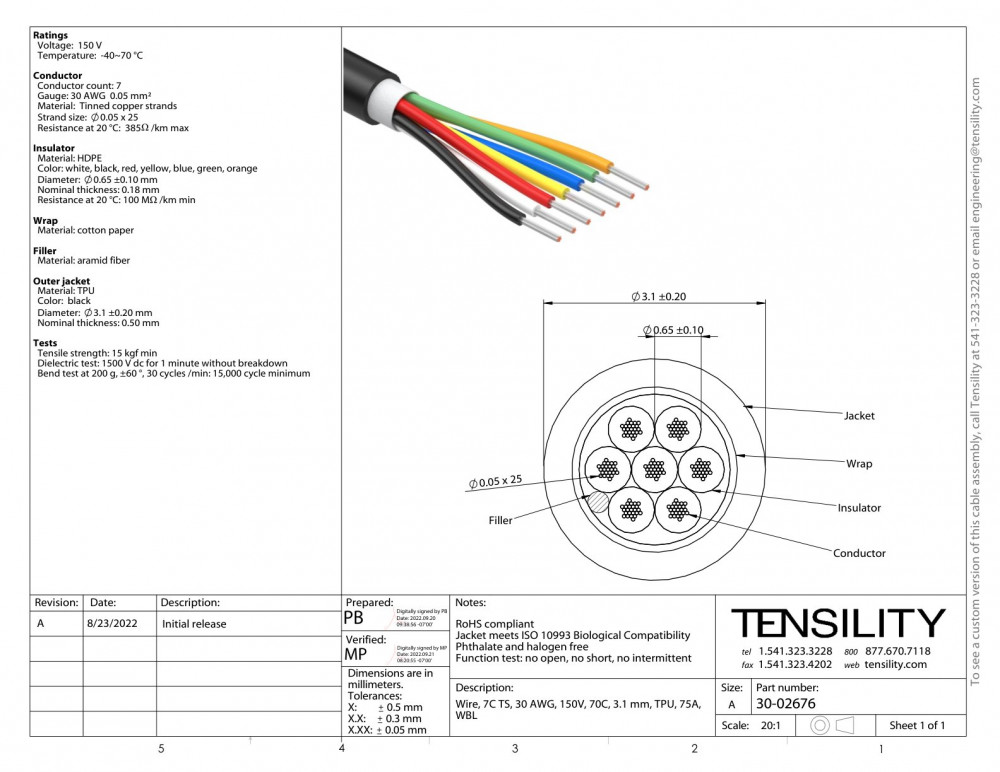 Tensility International 30-02676 product drawing
