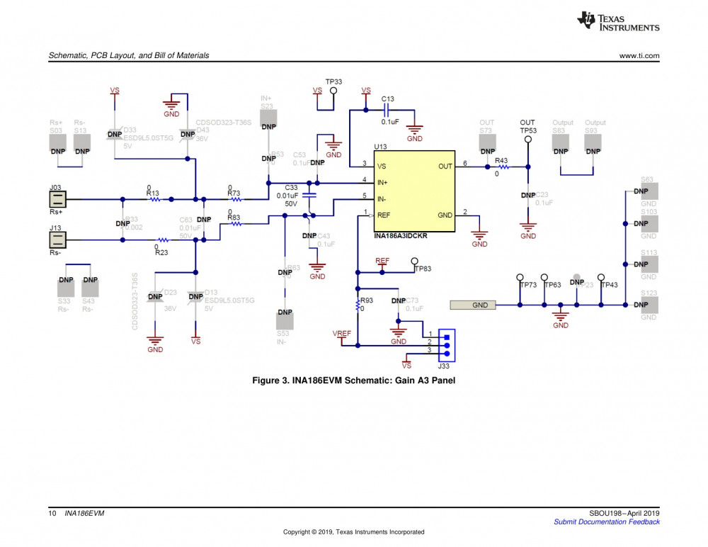 INA186EVM technical document page 10