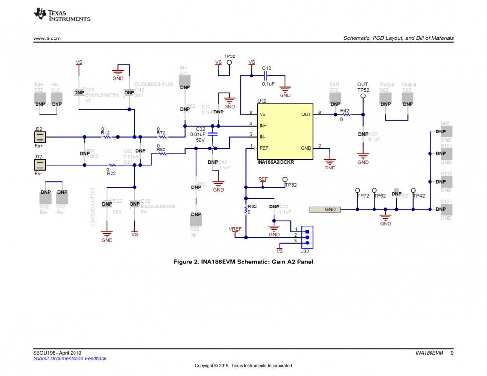 INA186EVM technical document page 9