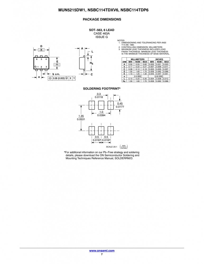 MUN5215DW1T1G datasheet page 7