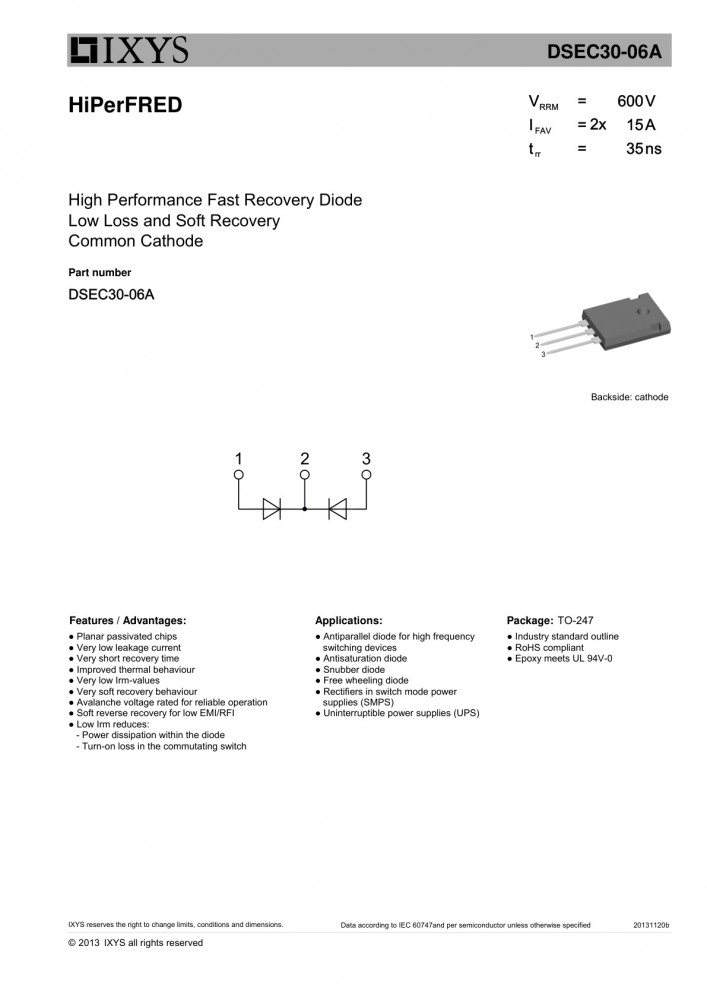 DSEC30-06A datasheet page 1